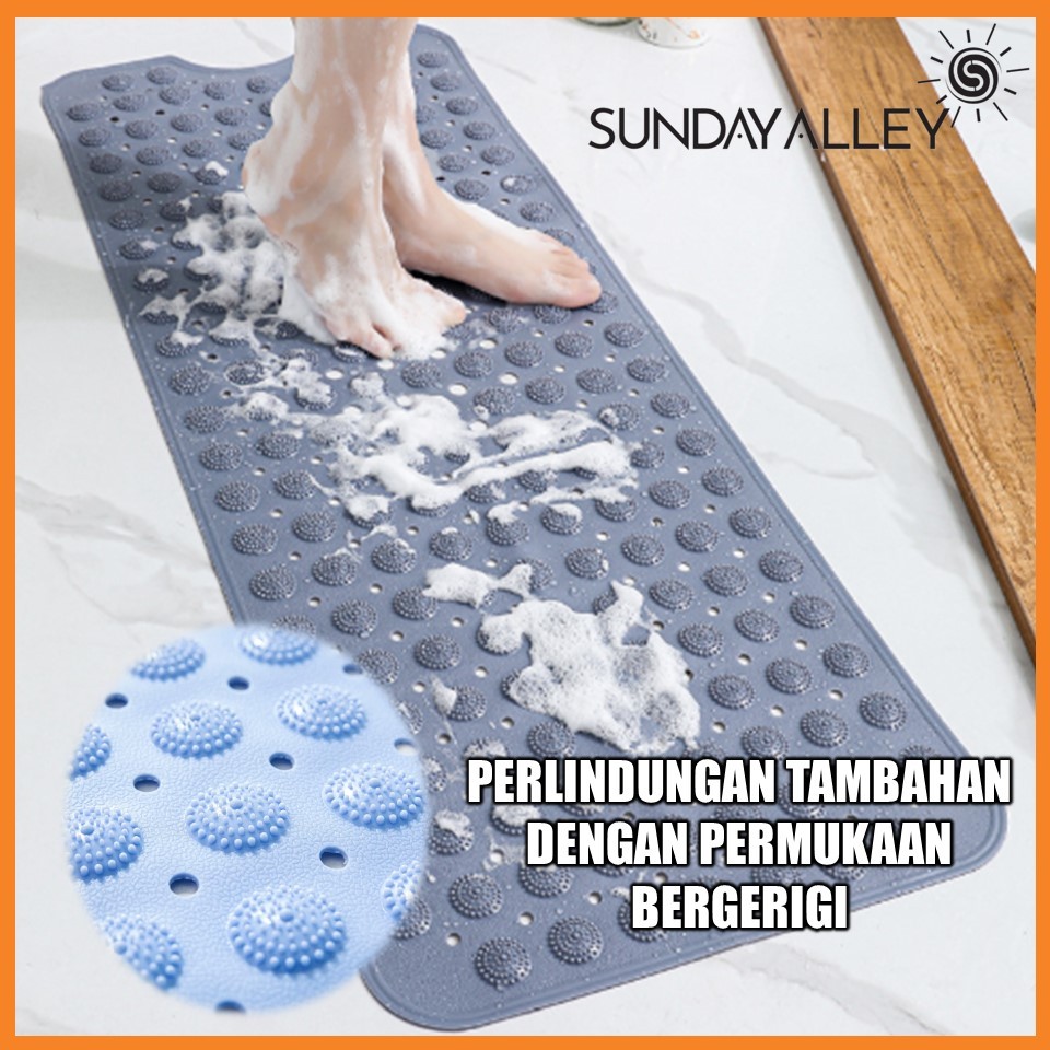 Jual Sunday Alley - Keset Karpet Kamar Mandi PVC Bathroom Mat 100x40 cm ...