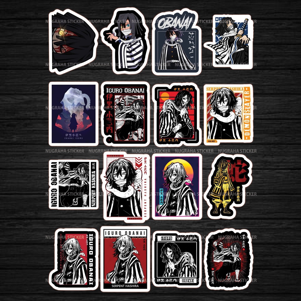 Jual 384 PCS Sticker Obanai iguro Demon Slayer - Obanai iguro Kimetsu ...