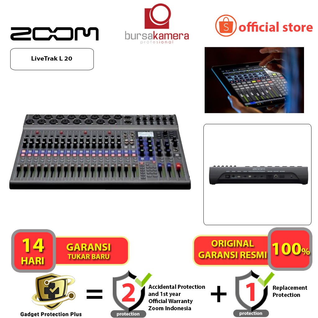 Jual Zoom LiveTrak L 20 / L20 20-Input Digital Mixer & Multitrack Recorder | Shopee Indonesia