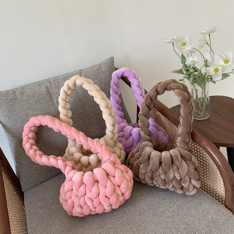 Jual Chunky Bag velvet / Mandu bag velvet / korean bag | Shopee Indonesia