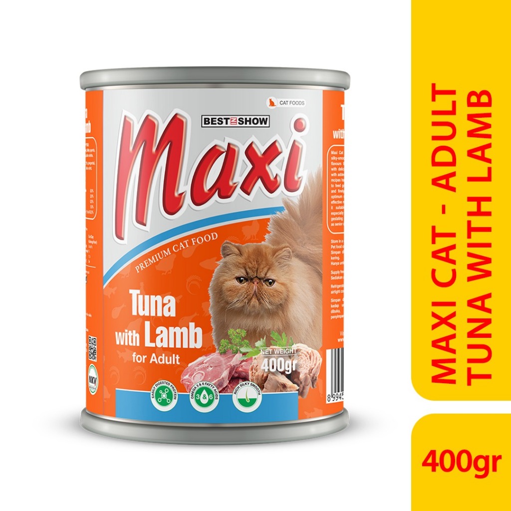 Jual Maxi Cat Adult Tuna With Lamb 400gr - Makanan Basah Kucing ...