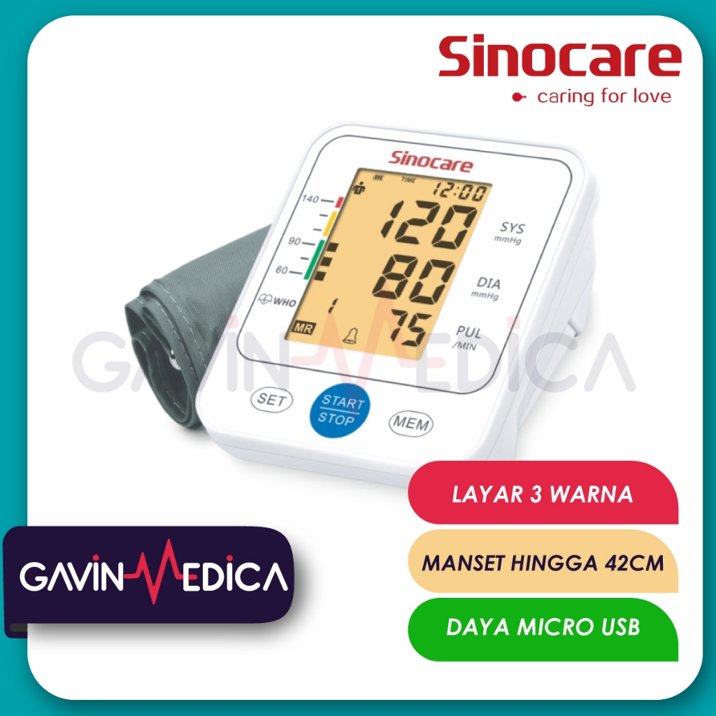 Jual SINOCARE BPM BSX-516 Alat Tensimeter Digital Otomatis Tekanan ...