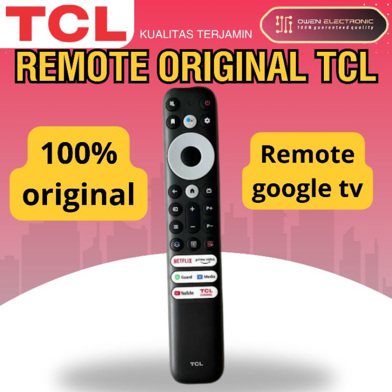 Jual REMOTE TCL GOOGLE TV 43A30 50A30 55A30 ORIGINAL GOOGLE TV REMOTE ...
