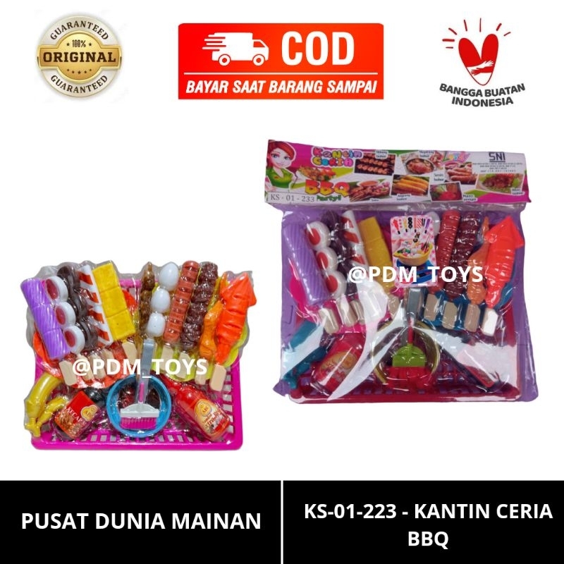 Jual 420TOYS - Mainan Nampan Kantin Ceria Sate Food BBQ (Ktg) KS-01-233 ...