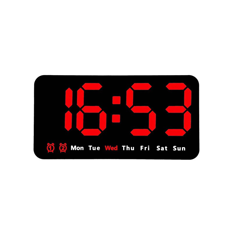 Jual Jam Meja Dinding Digital LED Clock White Putih Hijau Merah 6638 ...
