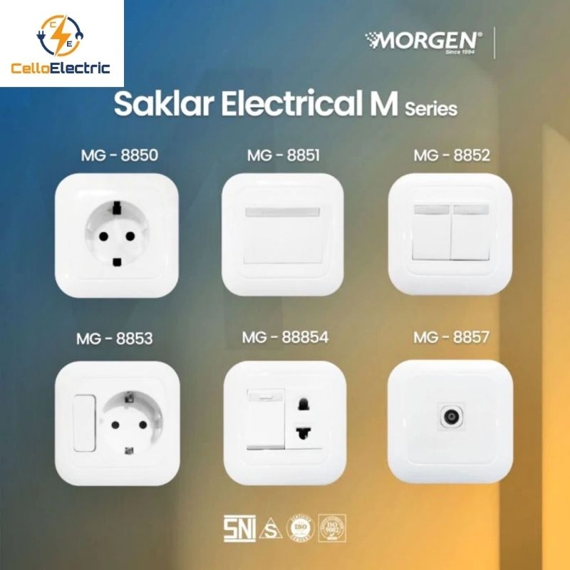 Jual Morgen Electrical Type MG885 - Stopkontak Morgen Saklar Morgen MG ...