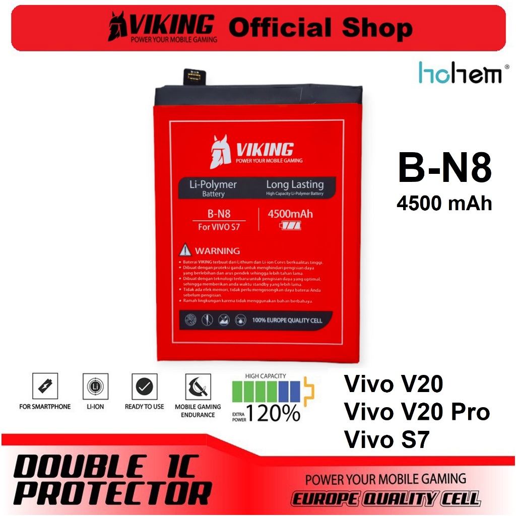 Jual VIKING Baterai Double Power Vivo V20 / V20 Pro / S7 B-N8 BN8 Batre ...