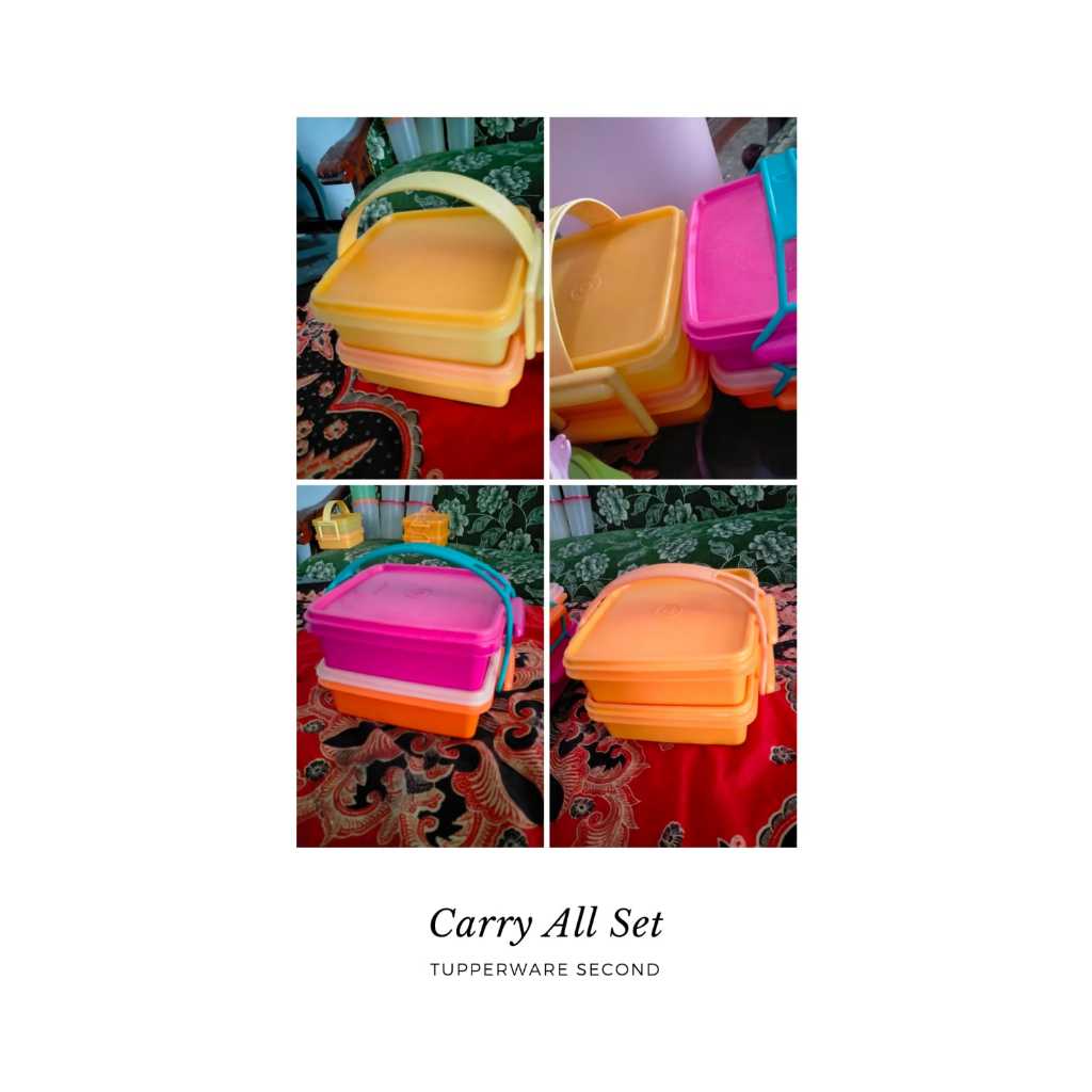 Jual Tupperware Carry All Set 2 susun second | Shopee Indonesia