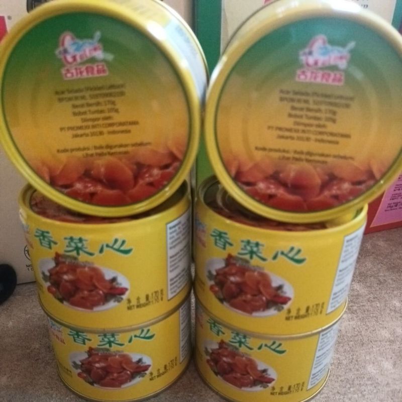 Jual gulong cai sim kaleng / acar selada / pickled lettuce | Shopee ...