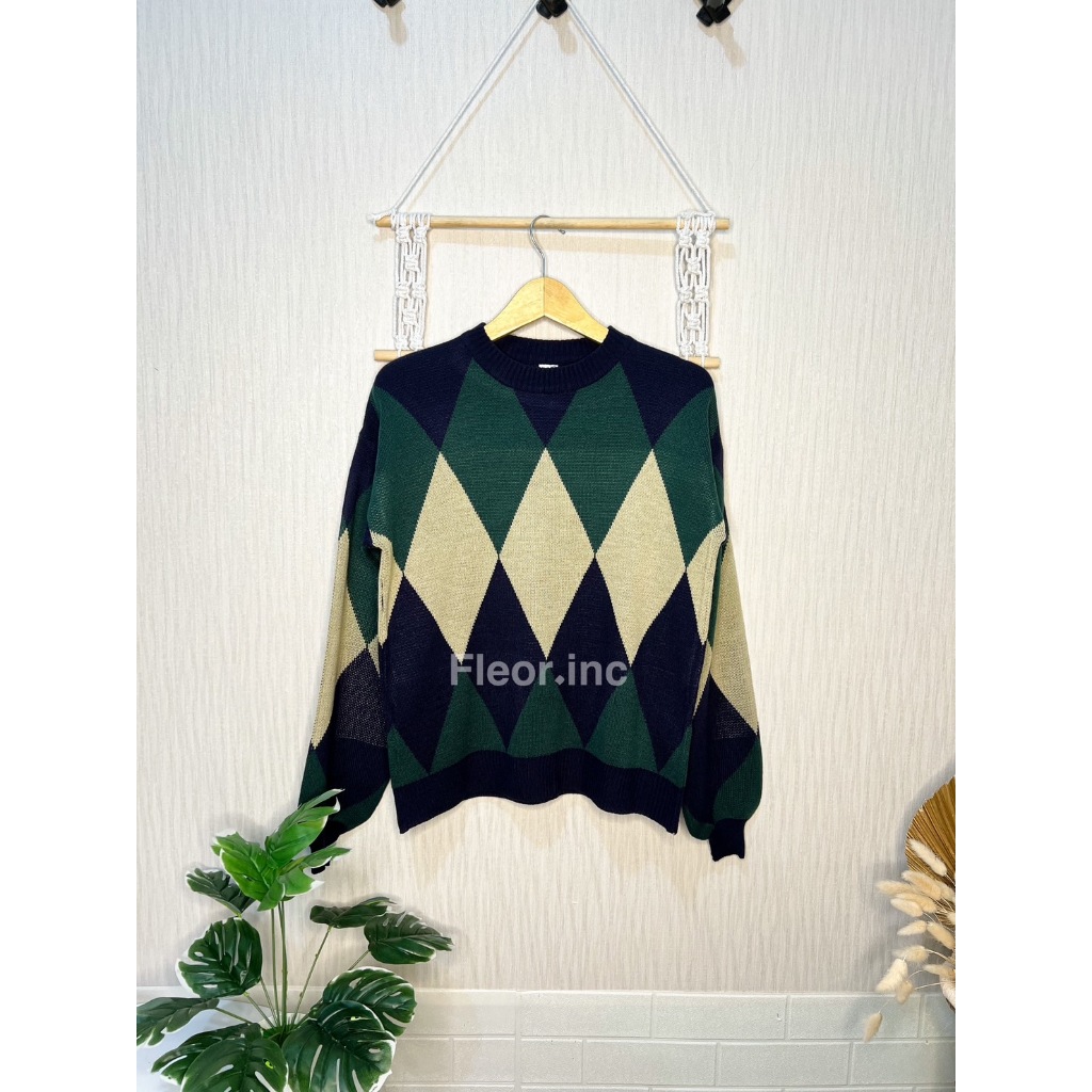 Jual Fluor.Inc - Sweater Rajut Wanita Rainbow Oversize Premium ...