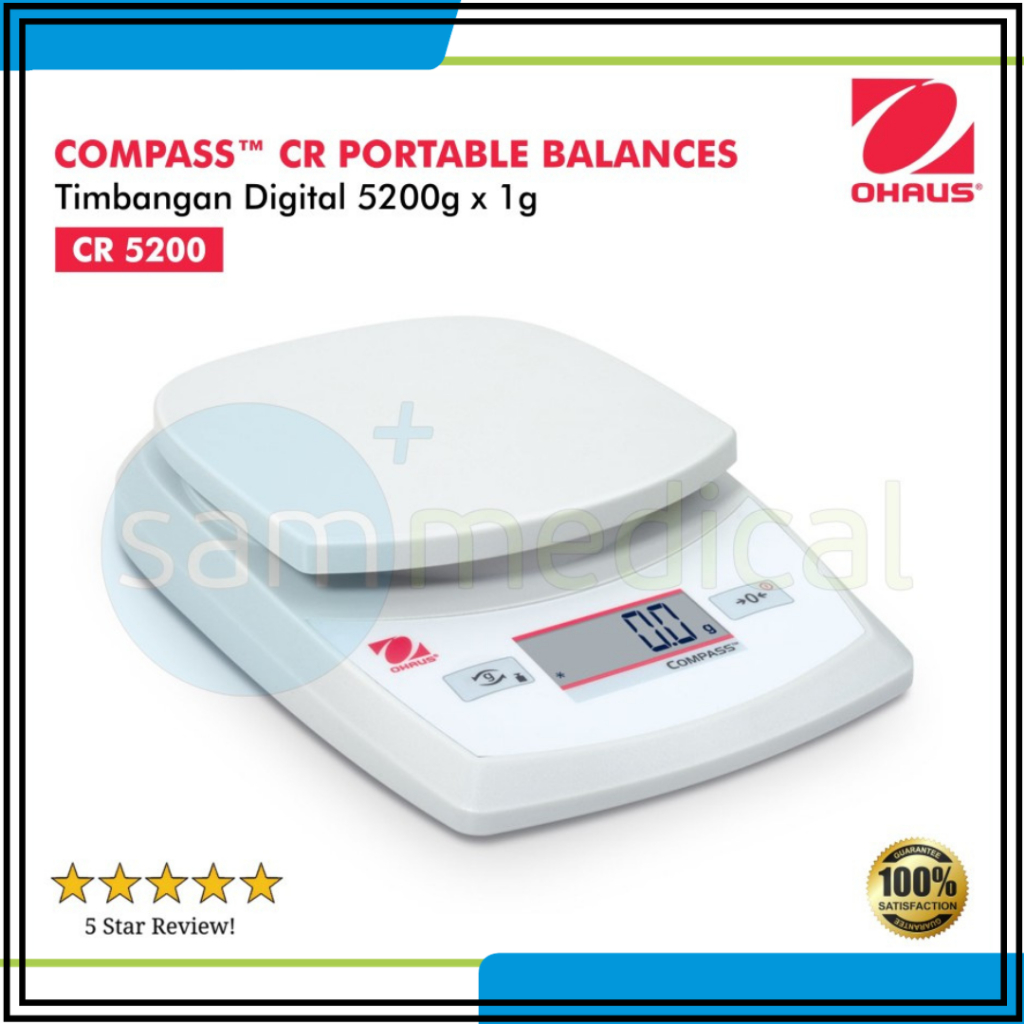 Jual OHAUS Timbangan Digital Sampel Laboraturium (5200gr x 1gr) Compass ...