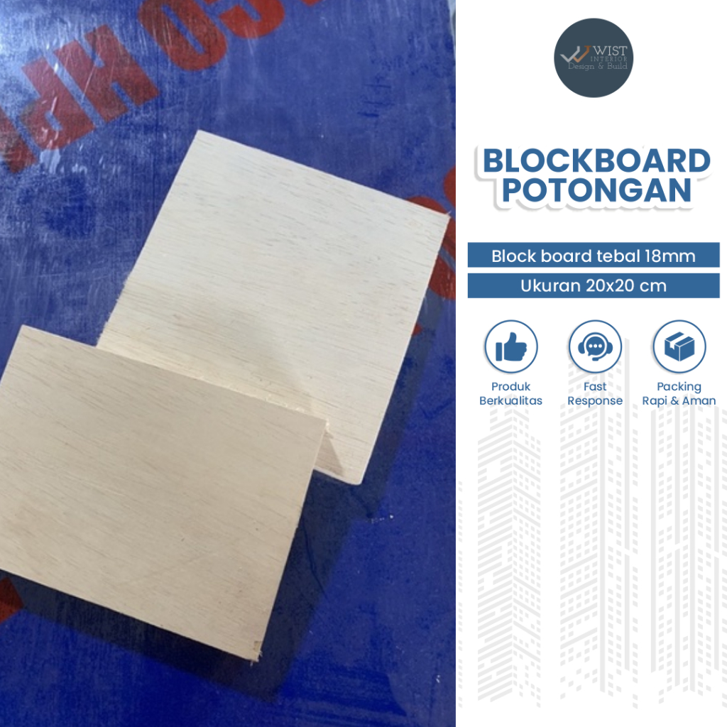 Jual Blockboard Potongan 20X20 cm Papan Ambalan Rak Dinding Meja Kursi ...