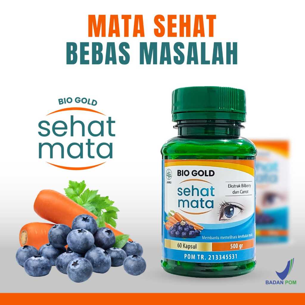 Jual BIOGOLD Kapsul Sehat Mata Ekstrak Blueberry Dan Wortel Atasi Mata ...