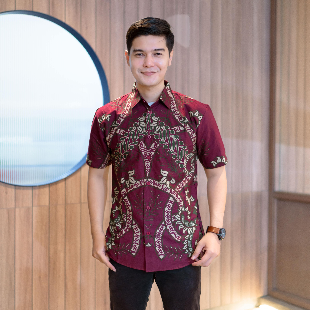 Jual Hem Batik Sulur Maroon Exclusive Faaro | Shopee Indonesia