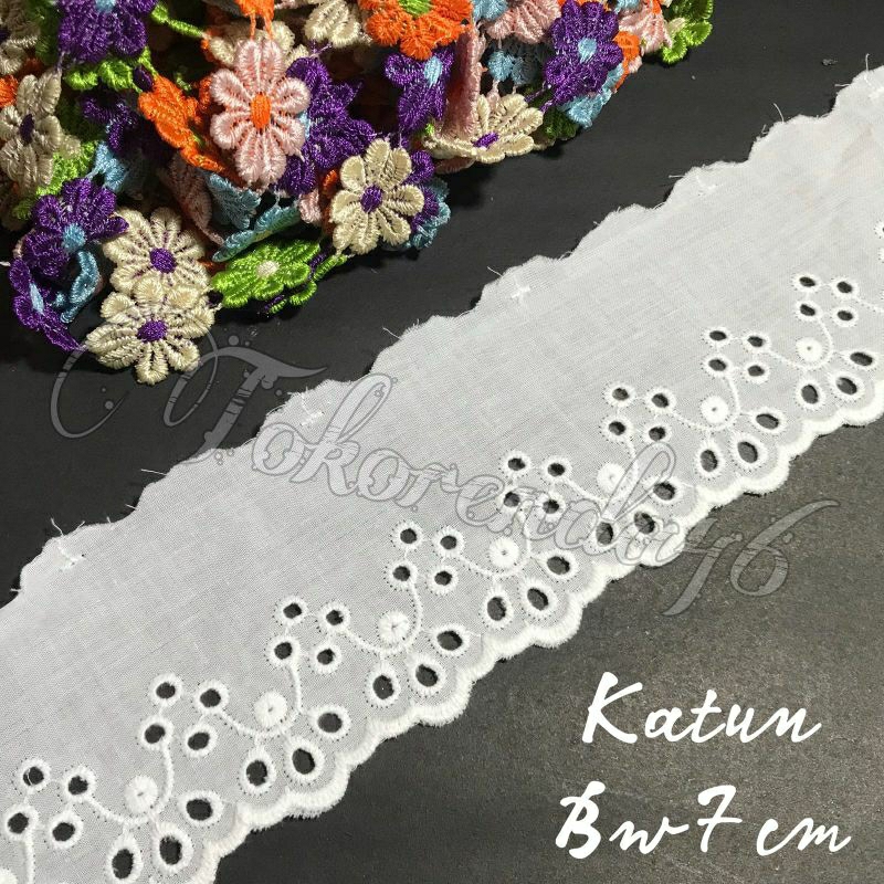 Jual Renda Katun All Varian / 15 Yard / Per-line | Shopee Indonesia