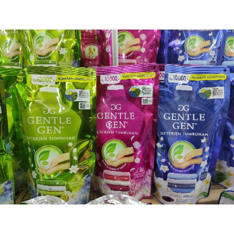 Jual gentle gen deterjen cair refill 360ml gentle gen detergen cair ...