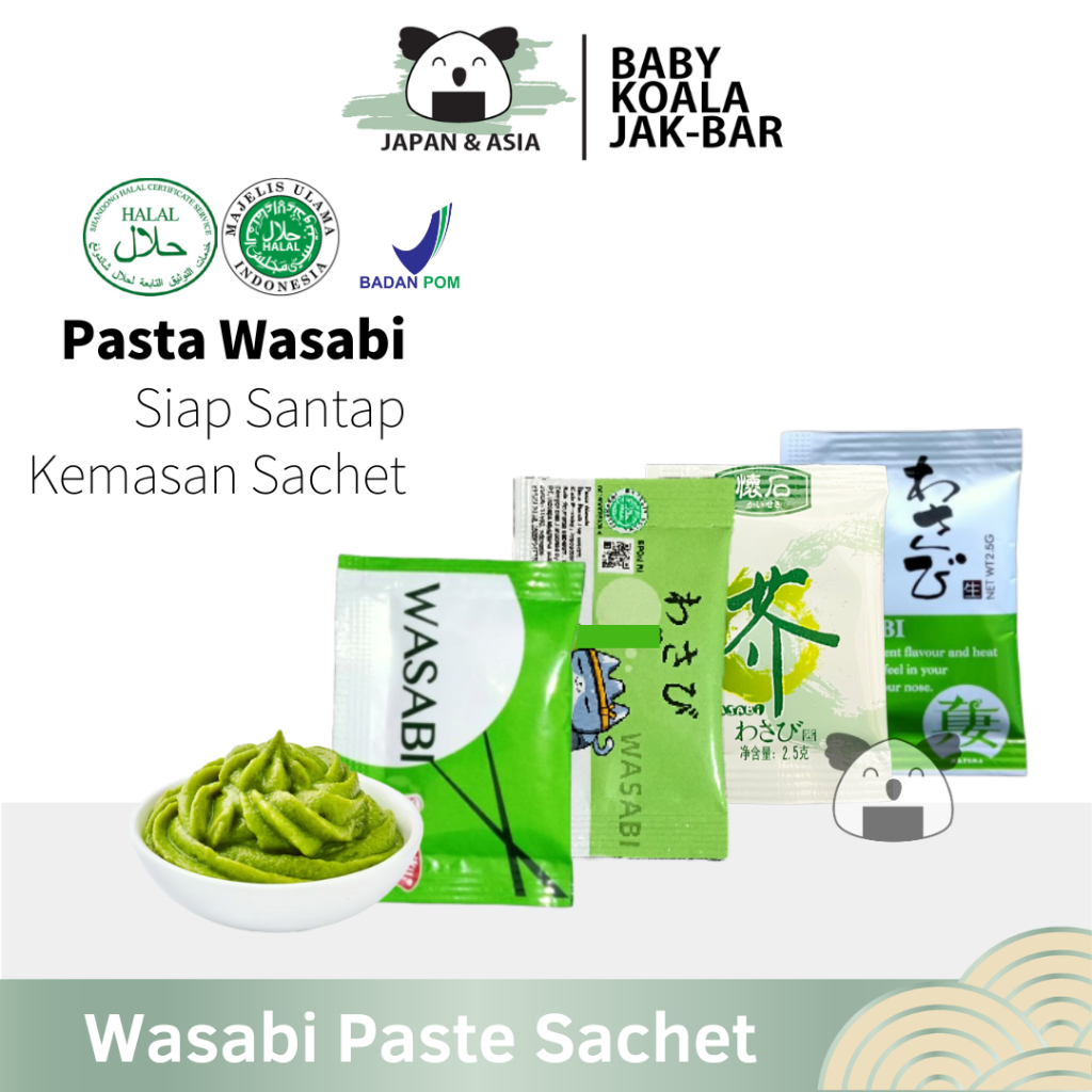 Jual Wasabi Paste Sachet 2,5 g | Sushi Wasabi | Wasabi Kucing Halal ...
