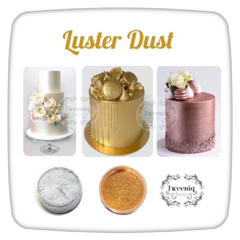 Jual Edible luster dust 8 gram gold bubuk glitter kue cake fondant ...