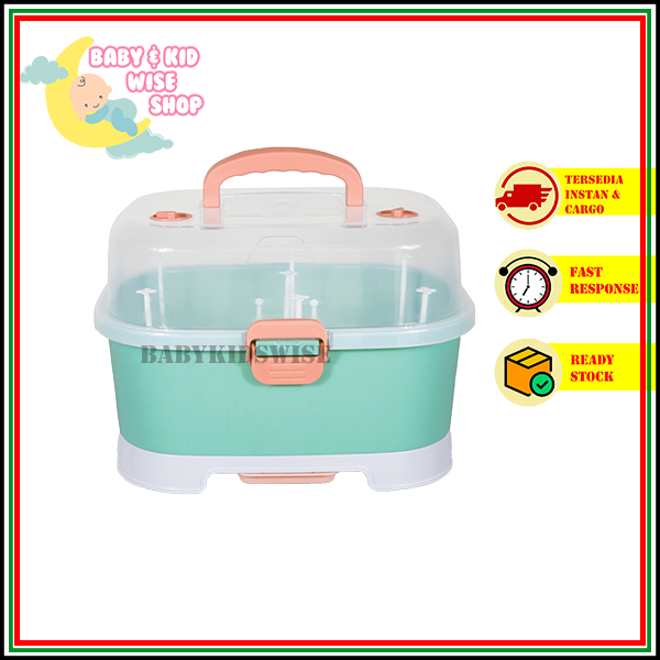 Jual BABY SAFE DRYING RACK PORTABLE RAK PENGERING BOTOL & PENYIMPANAN BOTOL SUSU BAYI DR006 ...