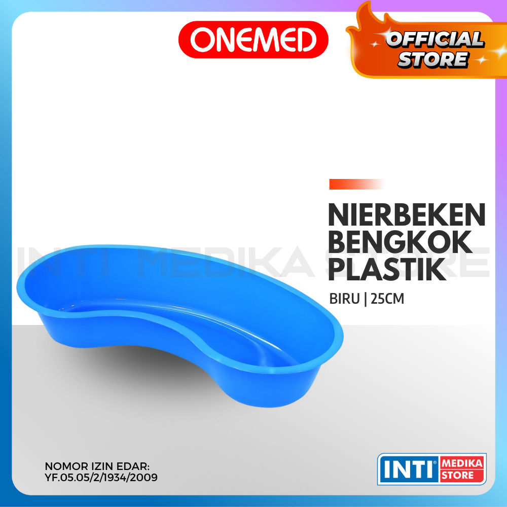 Jual ONEMED - Nierbeken Bengkok Plastik Biru 25cm | Waskom One Med ...