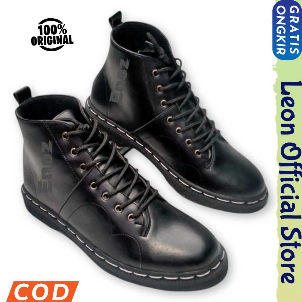 Jual LEON Canet - Sepatu Boots Passion Pria Docmart Pantofel High ...