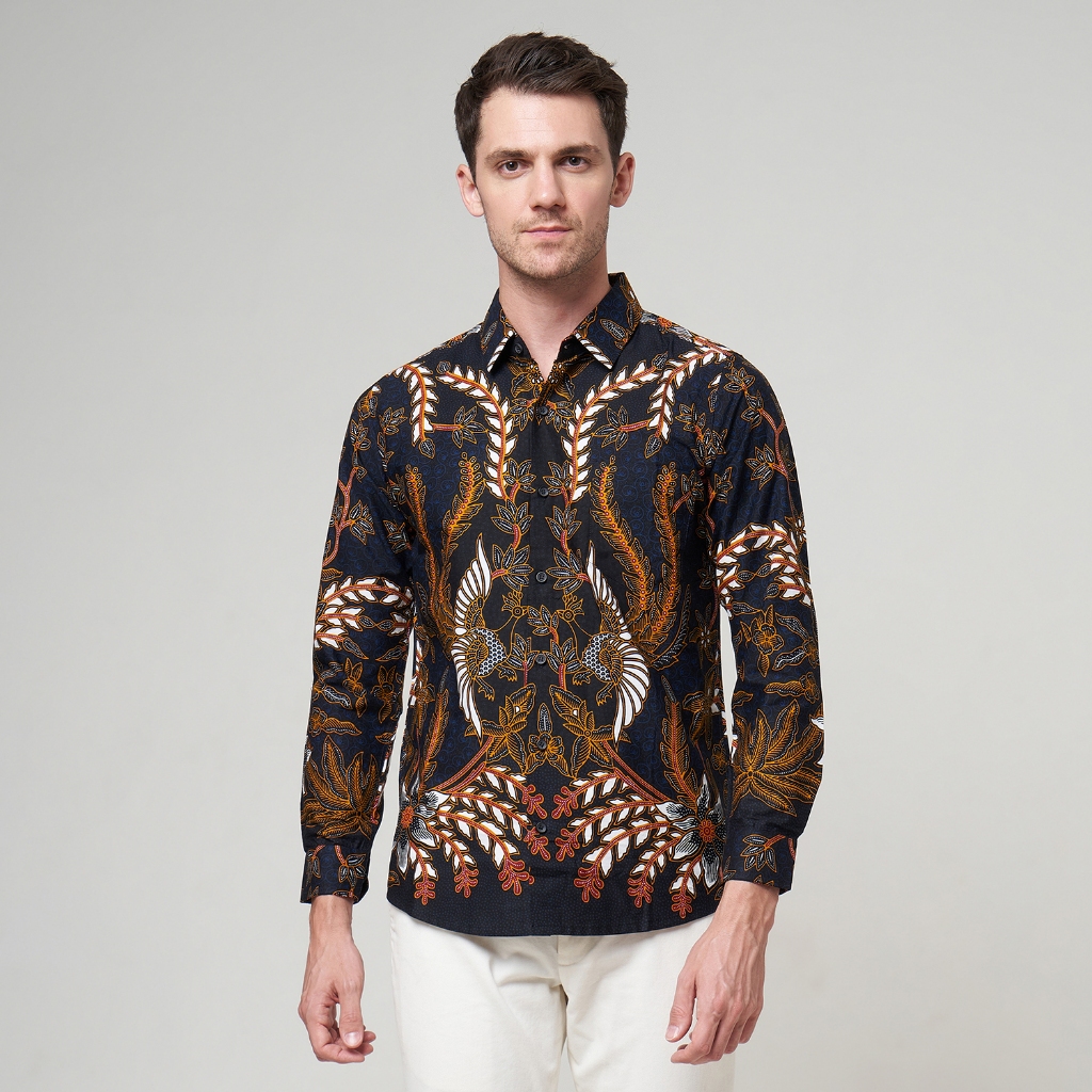 Jual RGB Clothing Company Kemeja Batik Pria Pola Burung Lengan Panjang ...