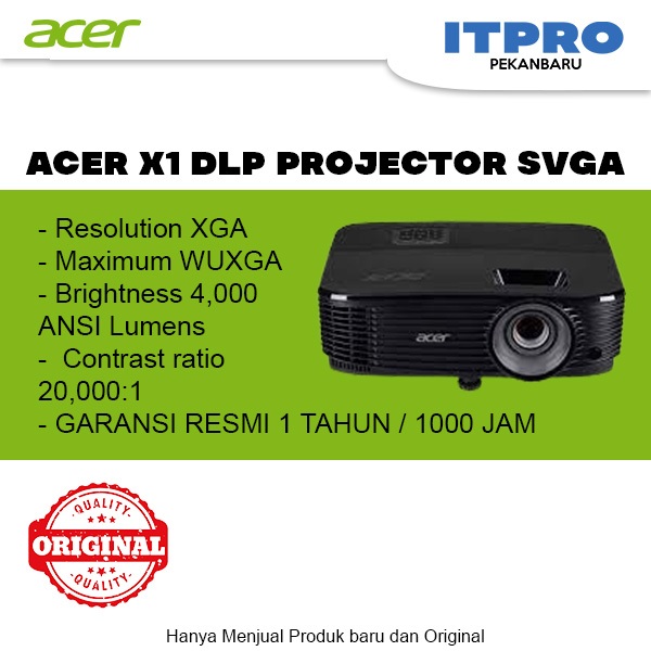 Jual ACER X1 DLP PROJECTOR SVGA 4000ANSI TKDN | Shopee Indonesia