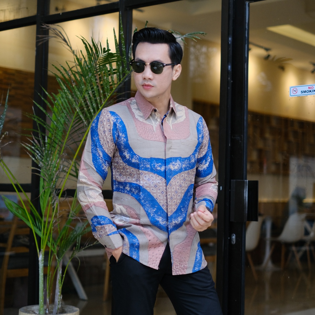 Jual HEM BATIK MODERN ATASAN KEMEJA BAJU BATIK PRIA LAPIS FURING..WARU ...