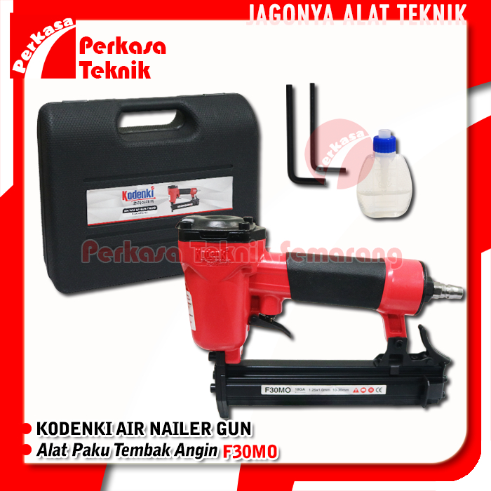 Jual Air Brad Nailer Gun F30 KODENKI Alat Paku Tembak Angin F30MO 10-30mm | Shopee Indonesia