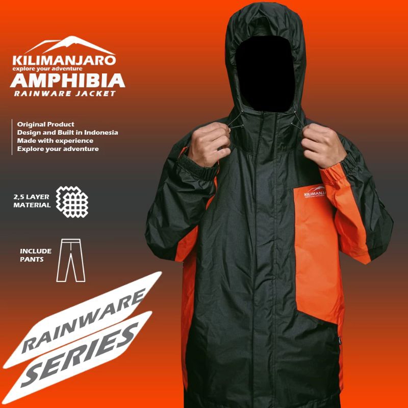 Jual RAINCOAT JACKET KILIMANJARO AMPHIBIA -JAS HUJAN MANTEL KILIMANJARO ...