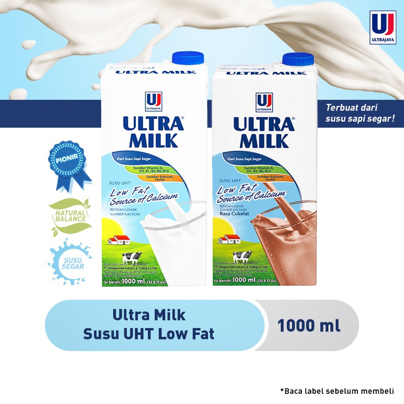 Jual Susu UHT UltraMilk Low Fat (rendah kalori) 1000gr | Shopee Indonesia