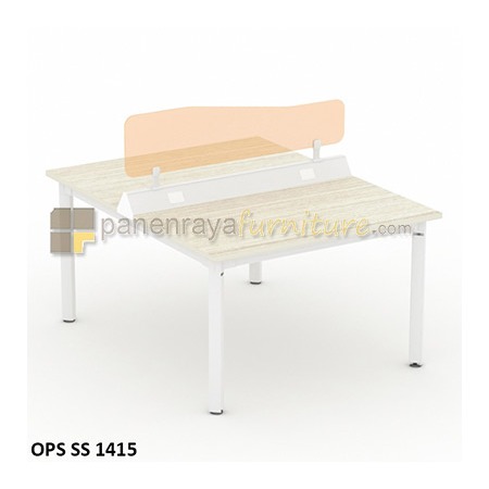 Jual Modera Office Plus Workstation Desk 2 Seater +- Privacy Screen +- Electric Outlet OPS SS ...