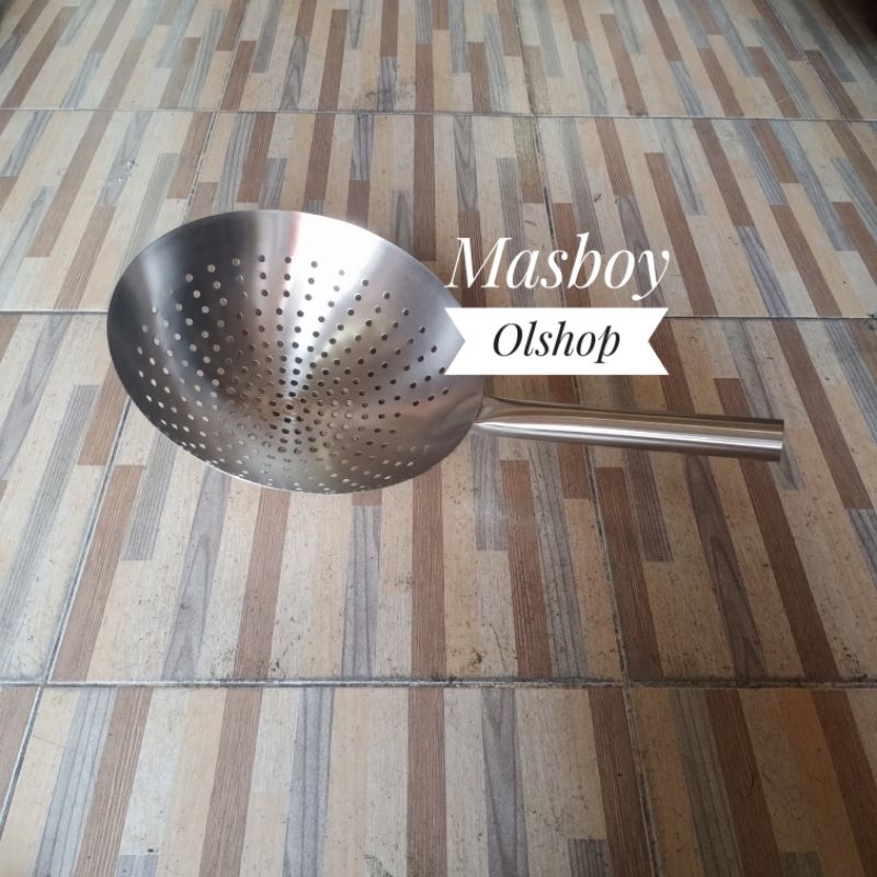 Jual Serok Bolong Stainless Steel / Serokan Gorengan / Saringan Besar ...