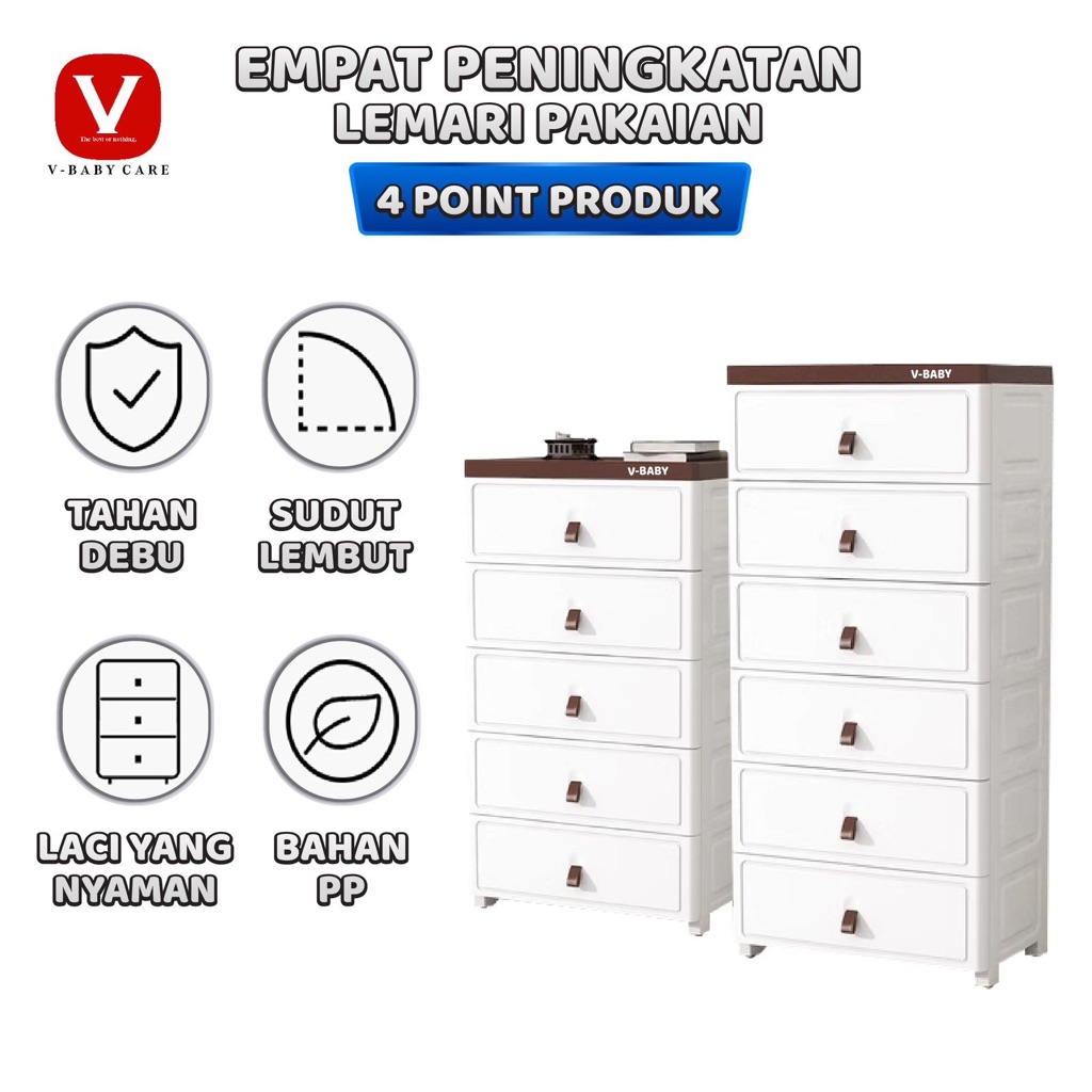 Jual V-BABY CARE lemari plastik/lemari pakaian /lemari multifungsi ...