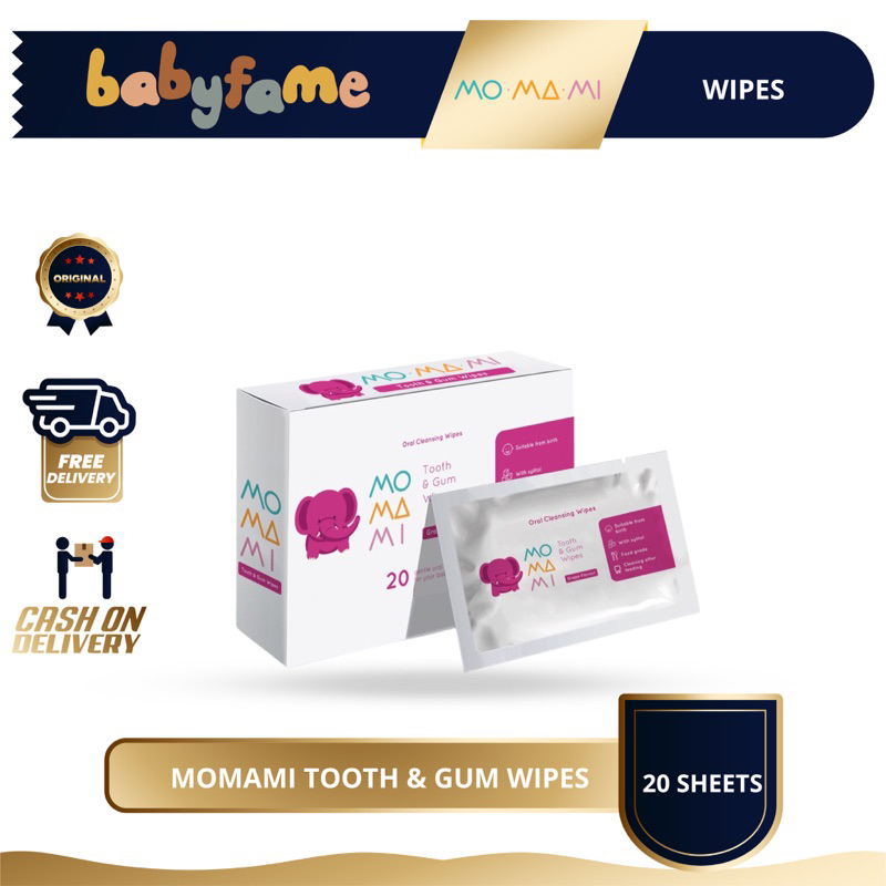 Jual MOMAMI WIPES TOOTH & GUM WIPES GRAPE FLAVOUR | Shopee Indonesia