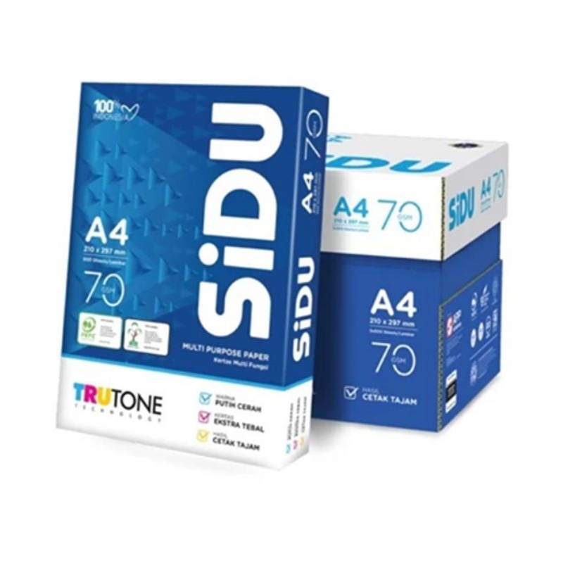 Jual Kertas HVS A4 70 Gram dan 75 Gram sidu | Shopee Indonesia