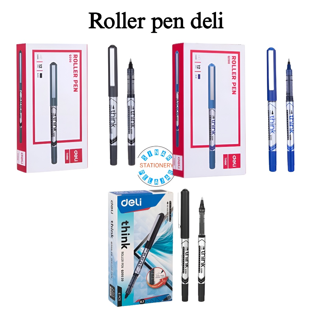 Jual Roller Pen Deli Q20020,Q20030,dan Q20520 Think 0.5mm/0.7mm ...