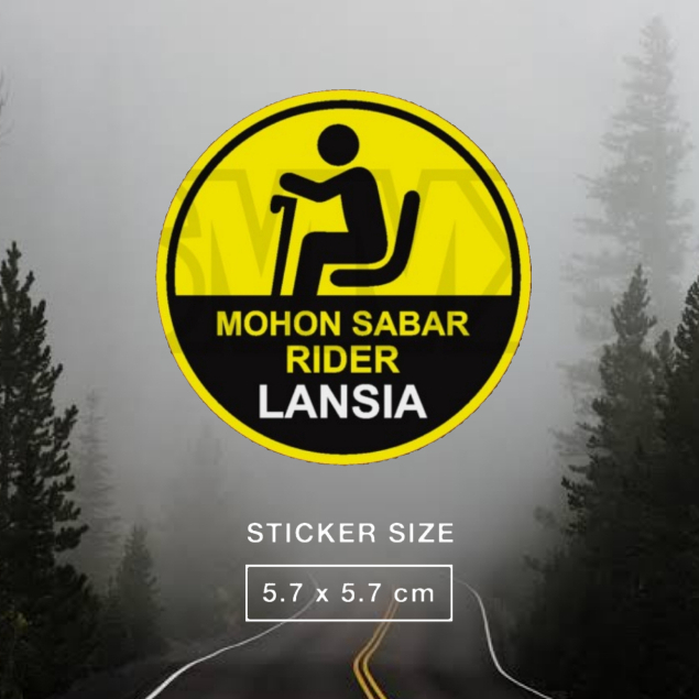 Jual Sticker Stiker Mohon Sabar Rider Driver Pengemudi Lansia | Shopee ...