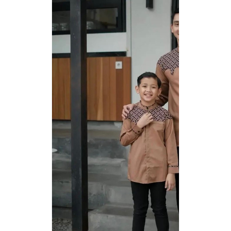 Jual Baju Koko Couple Ayah Dan Anak Laki Laki Lengan Panjang Terbaru 2024 Baju Couple Muslim ...