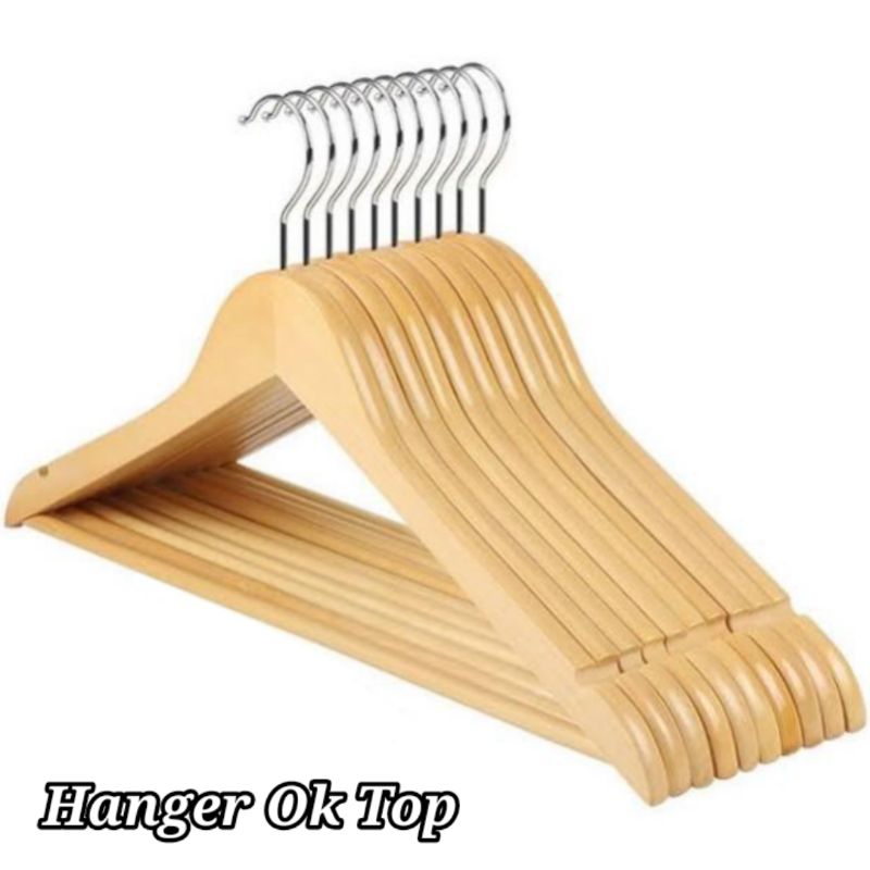 Jual Hanger Kayu Dewasa Palang Natural Premium ( 1 Lusin ) | Shopee ...