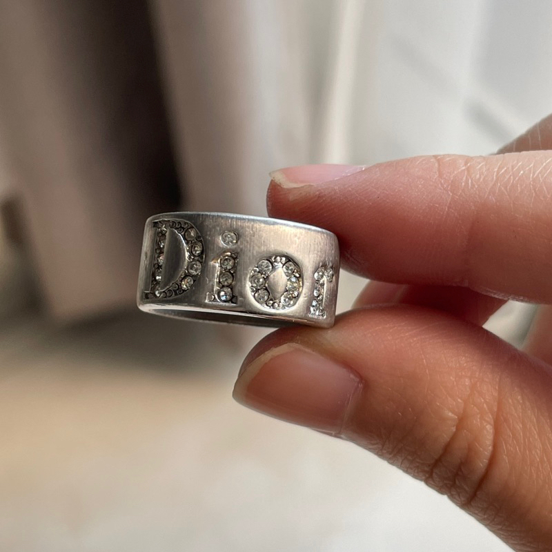 Jual Vintage Y2K Dioor Classic Diamonds Ring Rings Cincin Korea ...