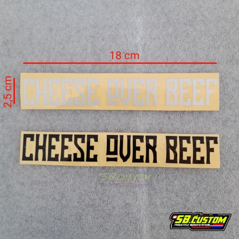 Jual Stiker CHEESE OVER BEEF ala Thailand | Shopee Indonesia