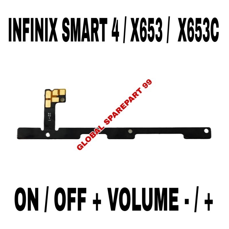 Jual FLEXIBEL ON / OFF + VOLUME - / + INFINIX SMART 4 / X653 / X653C ORIGINAL | Shopee Indonesia