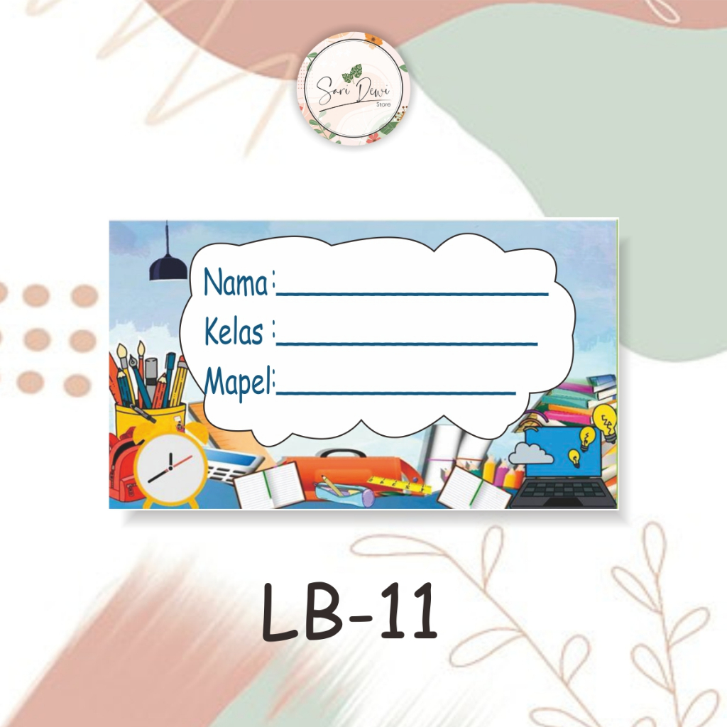 Jual STICKER LABEL NAMA KELAS MATA PELAJARAN 1 PCK (ISI 20PC) | Shopee ...