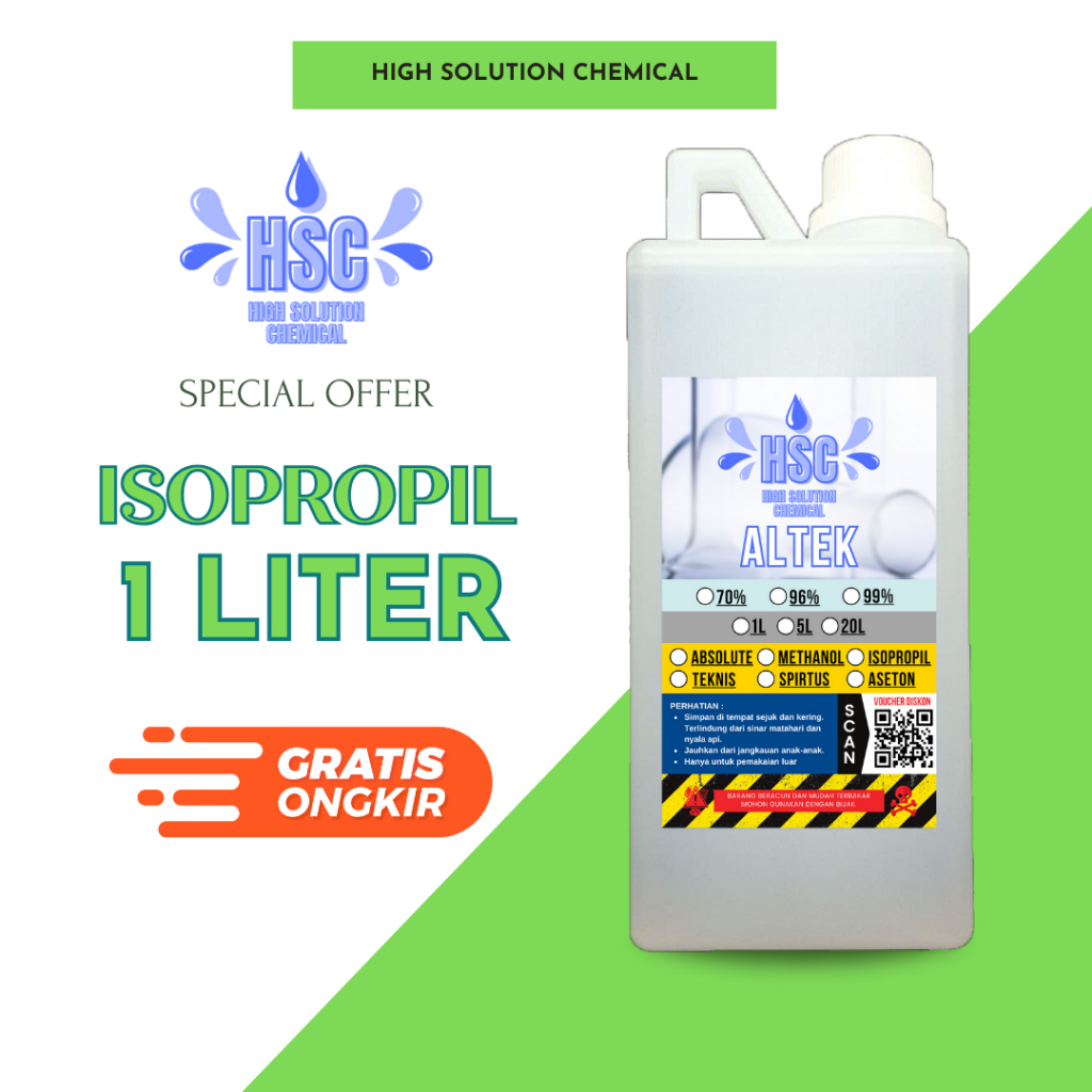 Jual Isopropyl Alkohol Teknis IPA 99% 1 Liter - Isopropil Ipa Teknis By ...