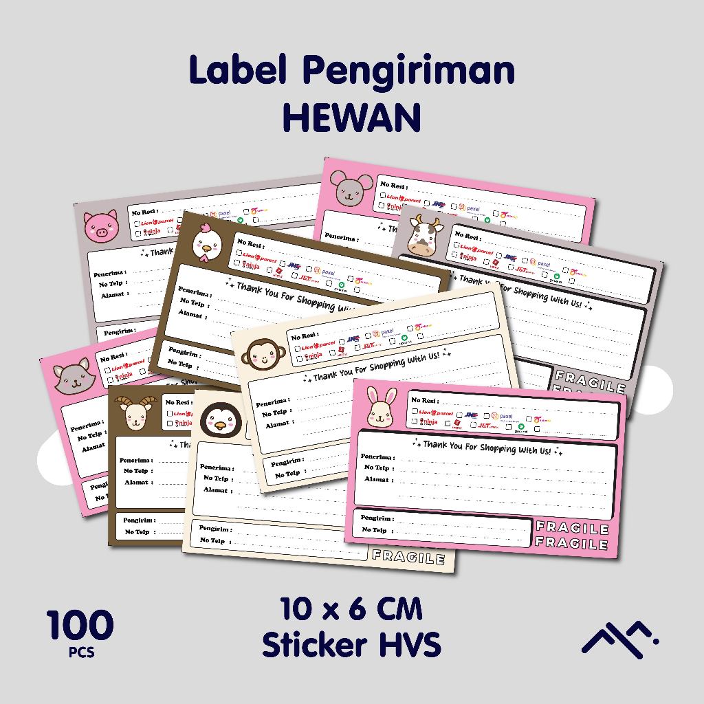 Jual [100PCS] Label Pengiriman | Label Olshop | Sticker Resi | Stiker ...