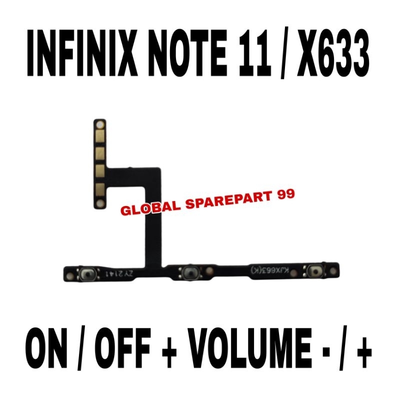 Jual FLEXIBEL ON / OFF + VOLUME - / + INFINIX NOTE 11 - X663 ORIGINAL ...