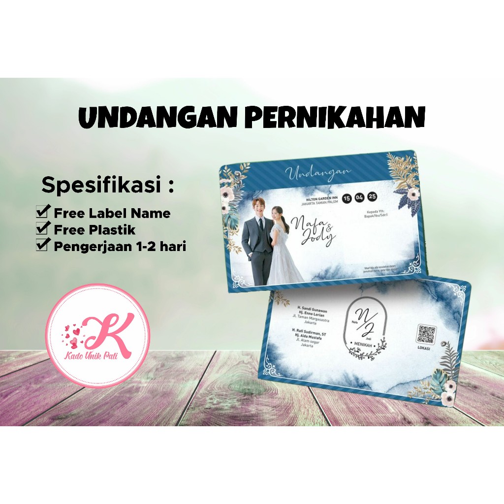 Jual Undangan Pernikahan / Undangan Pernikahan Custom/ Undangan Rustic ...