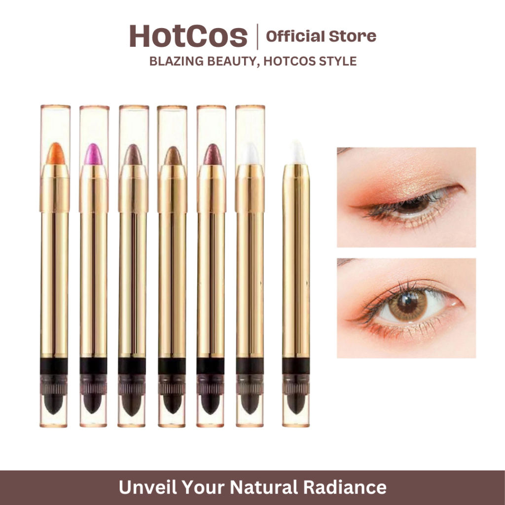 Jual HOTCOS MYHO Eyeshadow Pensil 2 In 1 Plus Brush Matte Glitter ...