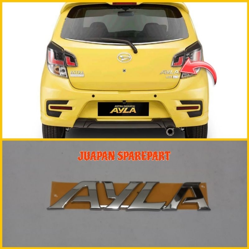 Jual EMBLEM LOGO BAGASI BELAKANG DAIHATSU AYLA LOGO TULISAN AYLA ...